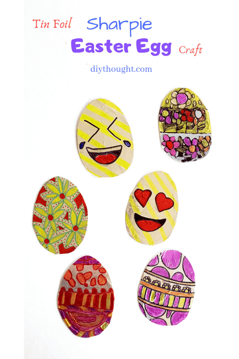 Tin Foil Sharpie Easter Egg Craft Diy Thought 5565