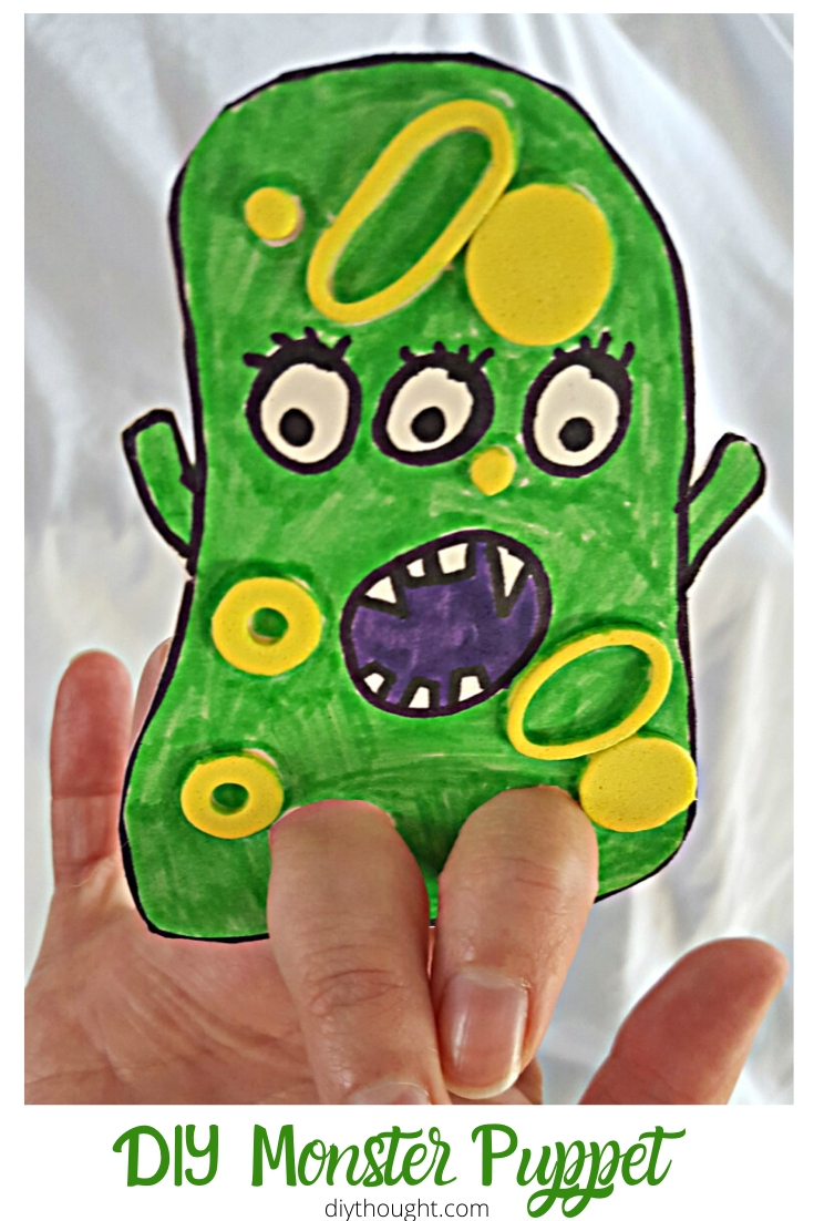 Recycled Cardboard Finger Puppets - DIY Thought