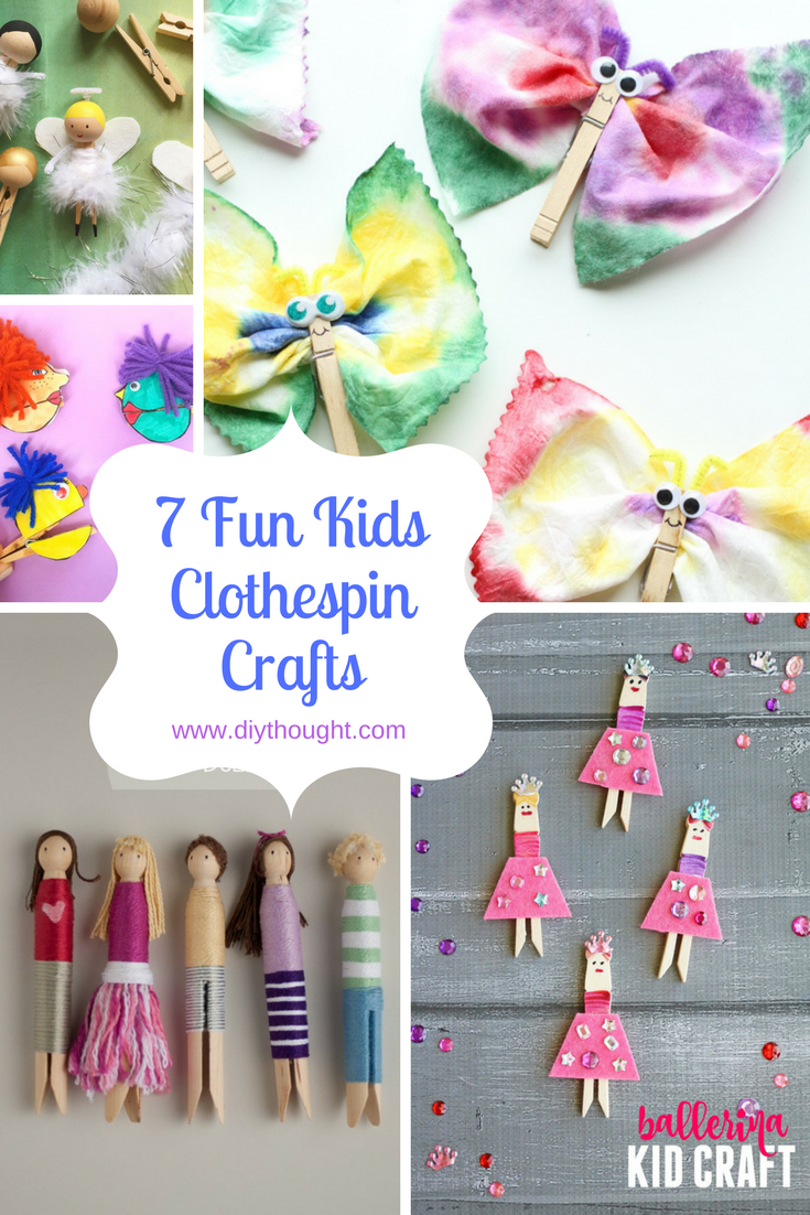 7 Fun Kids Clothespin Crafts - diy Thought