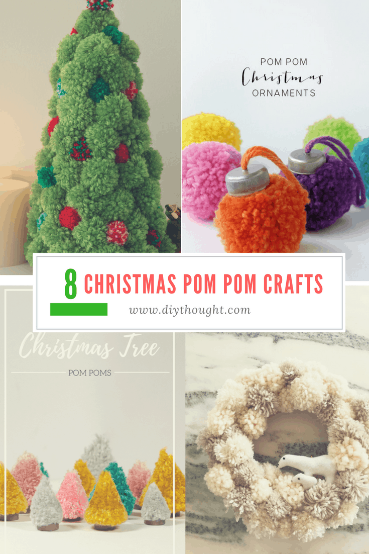 8 Christmas Pom Pom Crafts - diy Thought