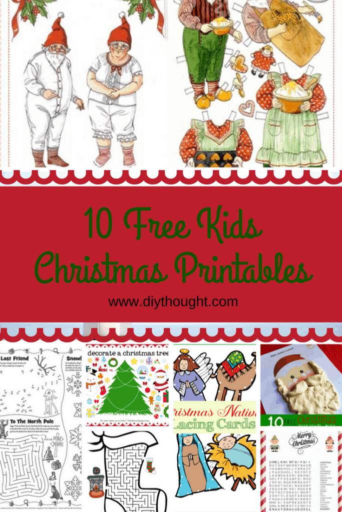 10 Free Kids Christmas Printables - diy Thought