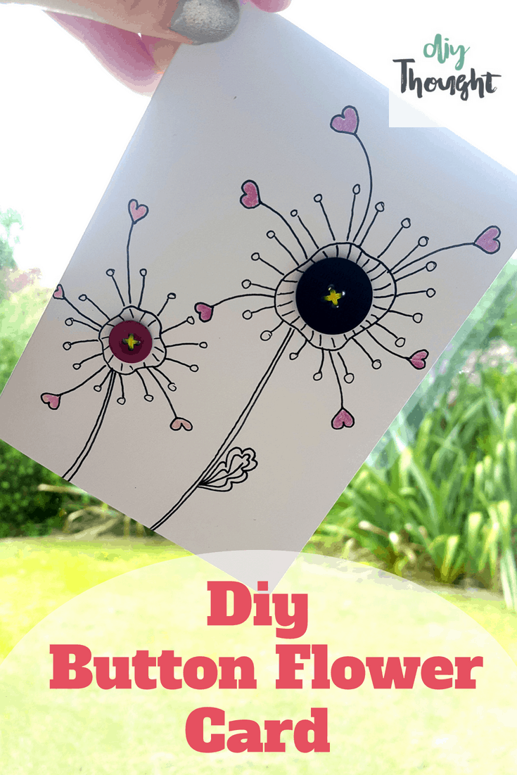 Diy Button Flower Cards - DIY Thought