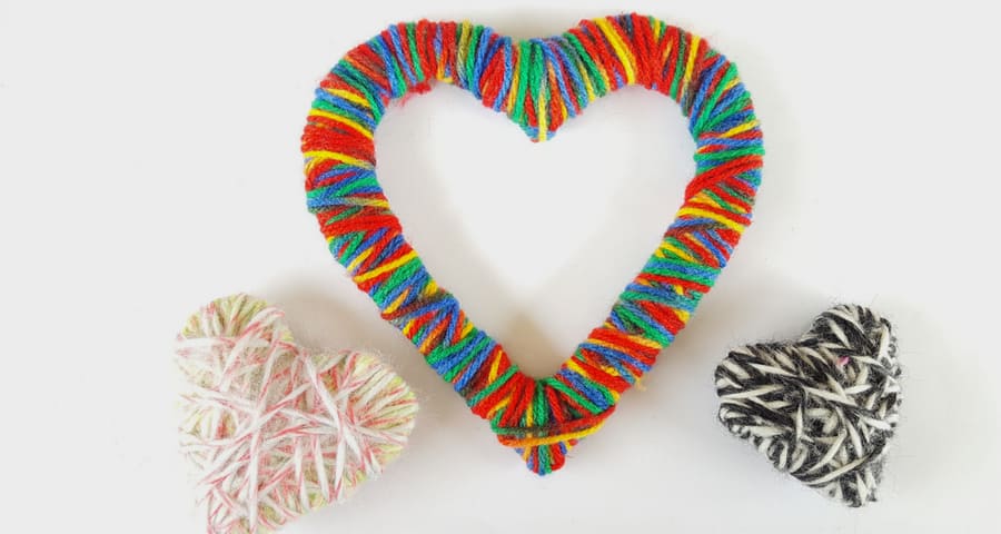 Diy Decorative Yarn Hearts - diy Thought Diy Decorative Yarn Hearts - diy Thought