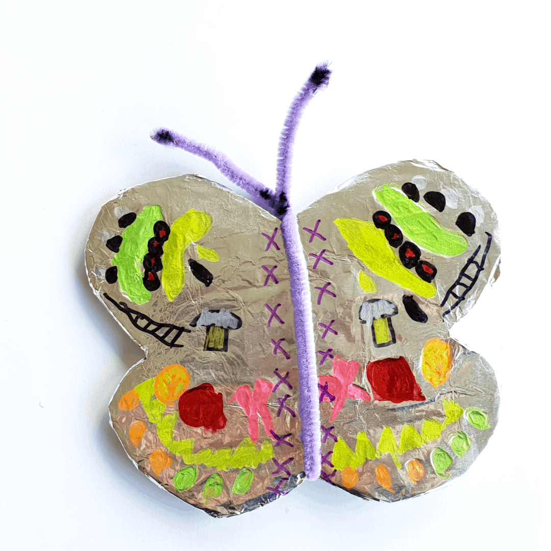 Foil Butterfly Kids Craft - DIY Thought