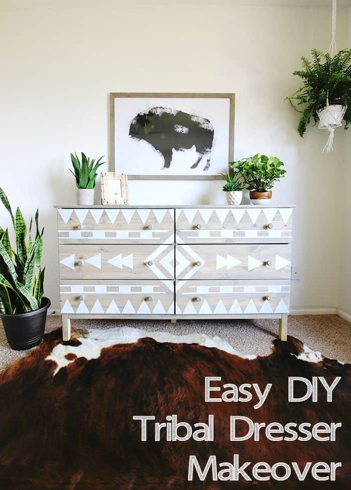 8 Incredible Stenciled Furniture Tutorials - DIY Thought