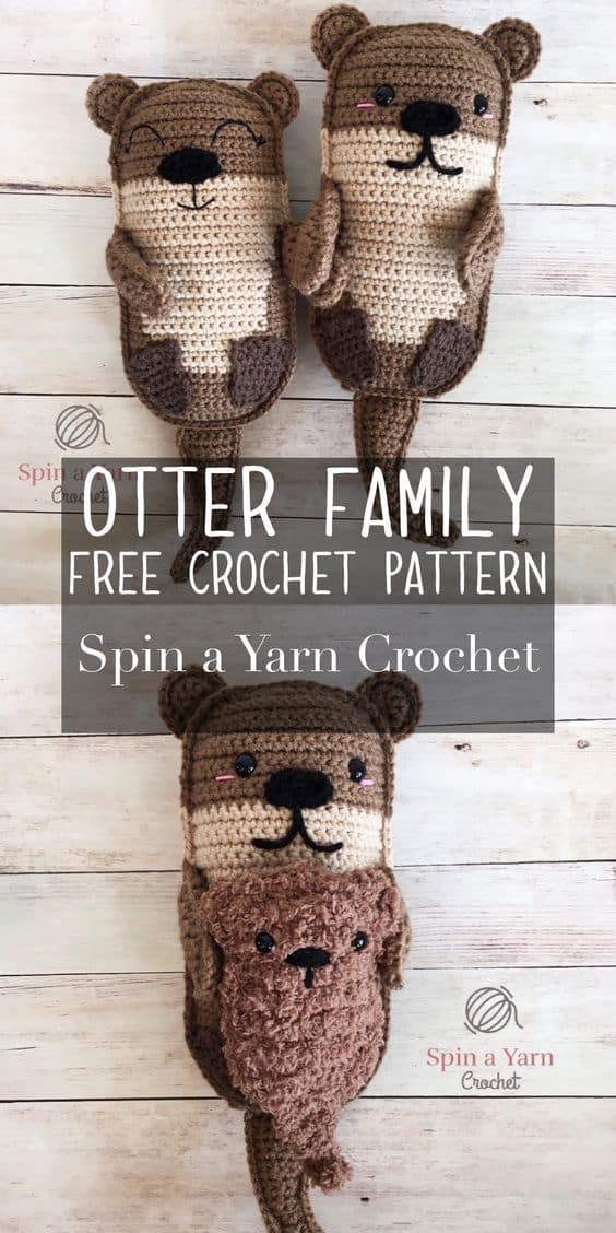 5 Free Otter Toy Patterns - DIY Thought
