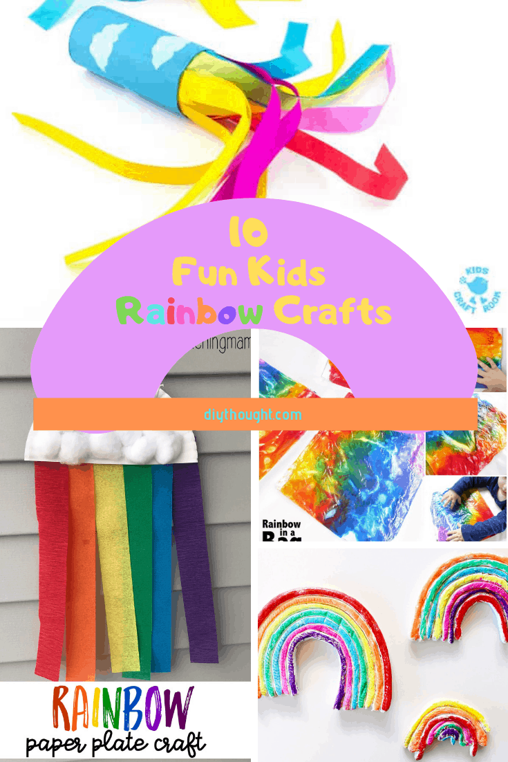10 Fun Kids Rainbow Crafts - DIY Thought