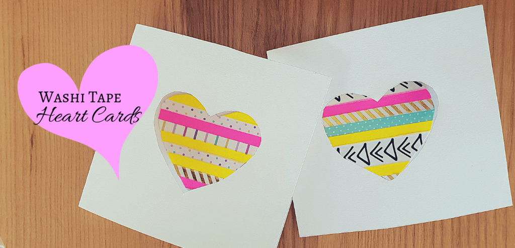 Easy Washi Tape Heart Card - diy Thought