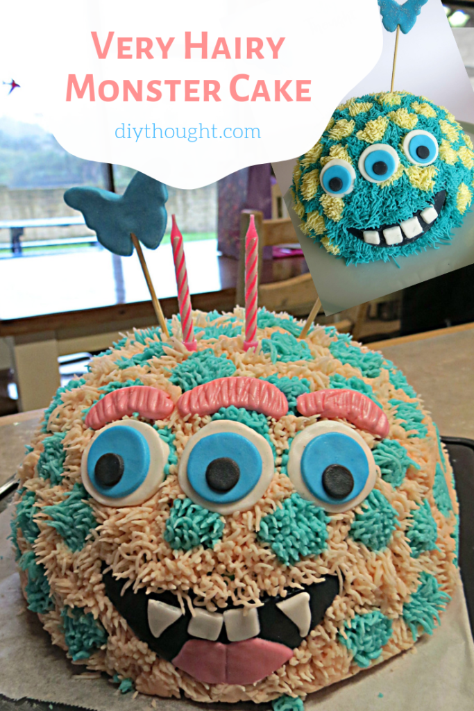 Very Hairy Monster Cake - DIY Thought