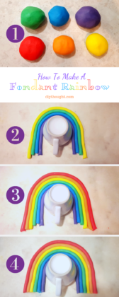 How To Make A Fondant Rainbow - diy Thought
