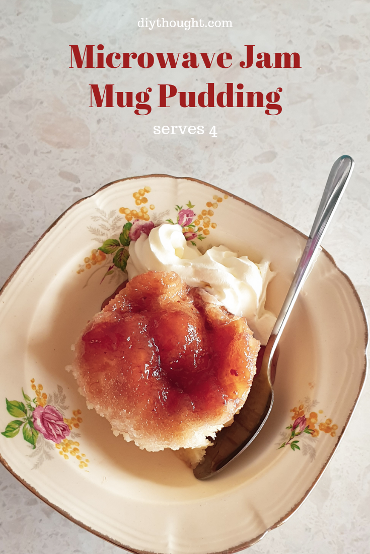 Microwave Jam Mug Pudding - diy Thought