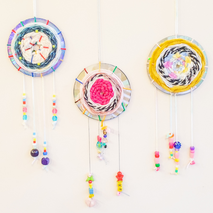 Upcycled CD & Yarn Dreamcatcher Craft - diy Thought