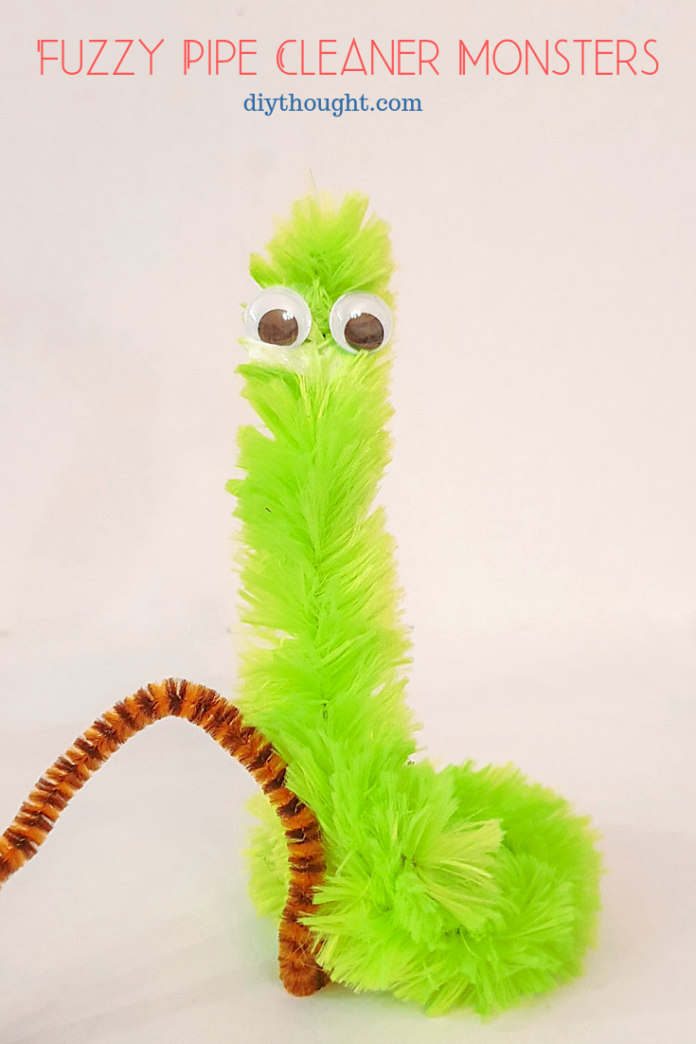 Giant Fuzzy Pipe Cleaner Monsters - diy Thought