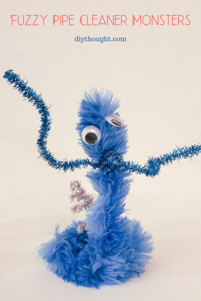 Giant Fuzzy Pipe Cleaner Monsters - diy Thought