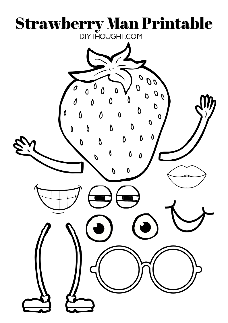 Free Strawberry Man Printable - diy Thought