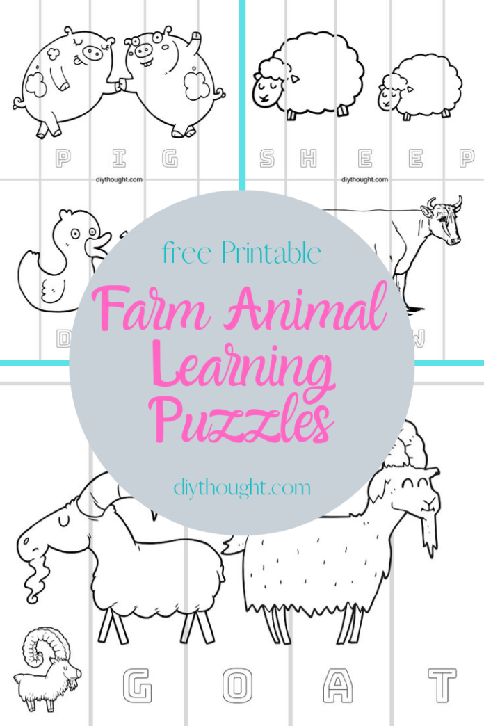 Farm Animal Learning Puzzles - diy Thought