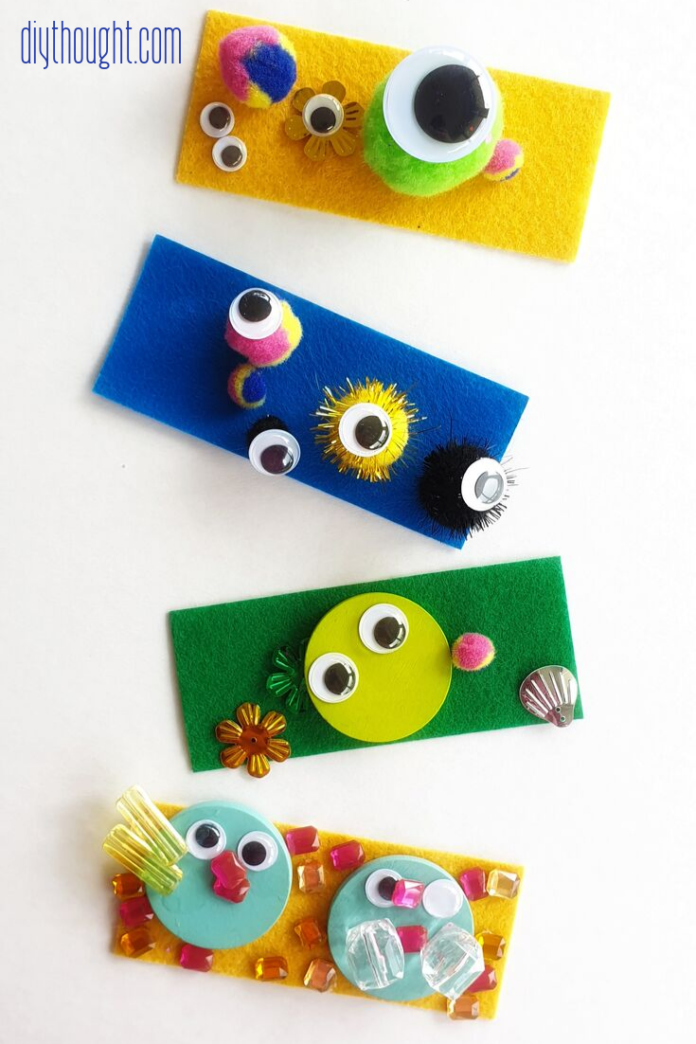 Kids Monster Felt Faces - diy Thought