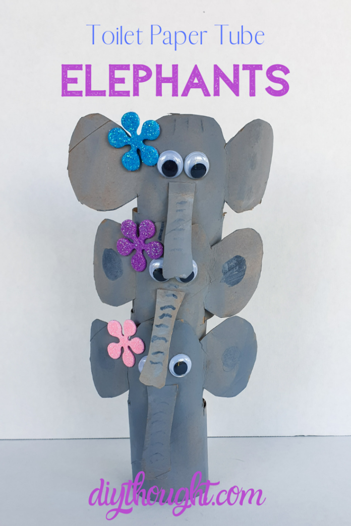 Toilet Paper Tube Elephant - diy Thought