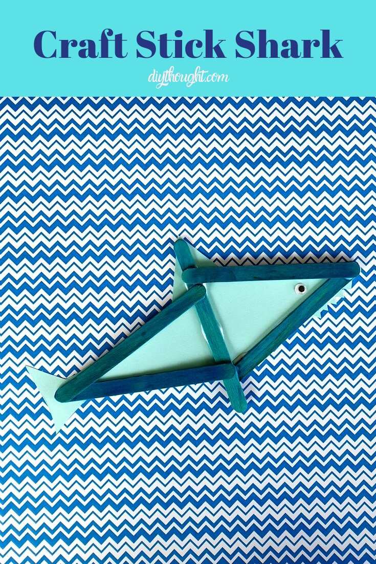 Craft Stick Shark - diy Thought