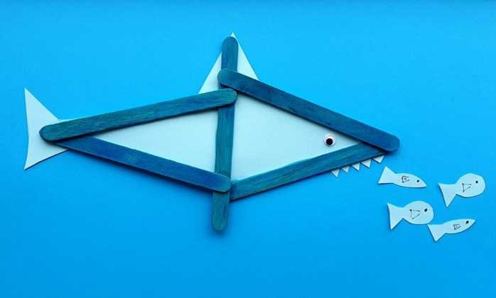 Craft Stick Shark - diy Thought