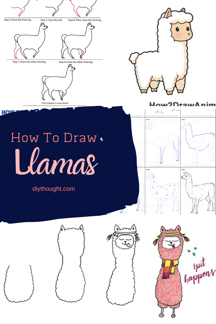 How To Draw Llamas & Sloths - diy Thought