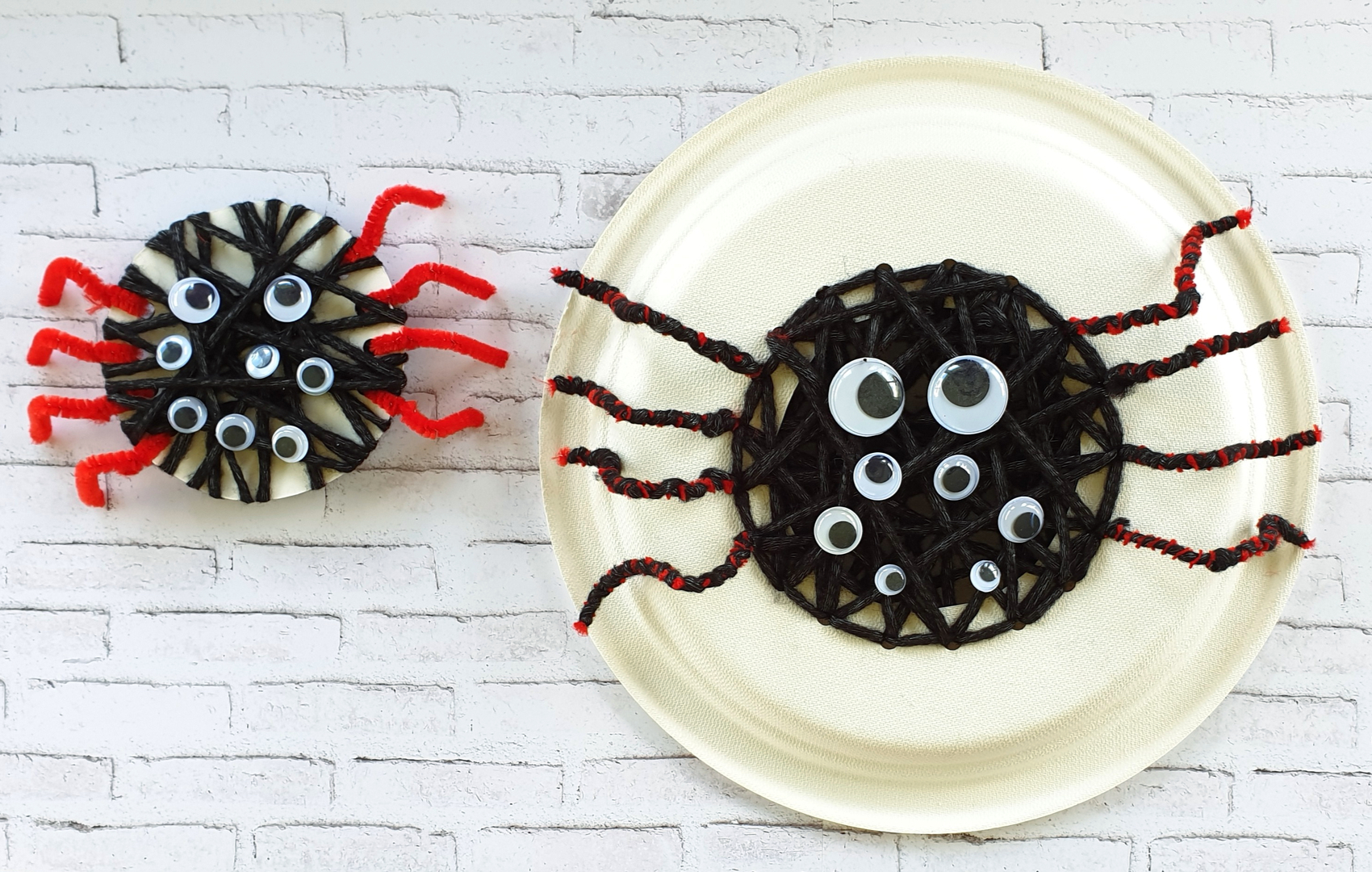 Paper Plate Yarn Spiders - DIY Thought