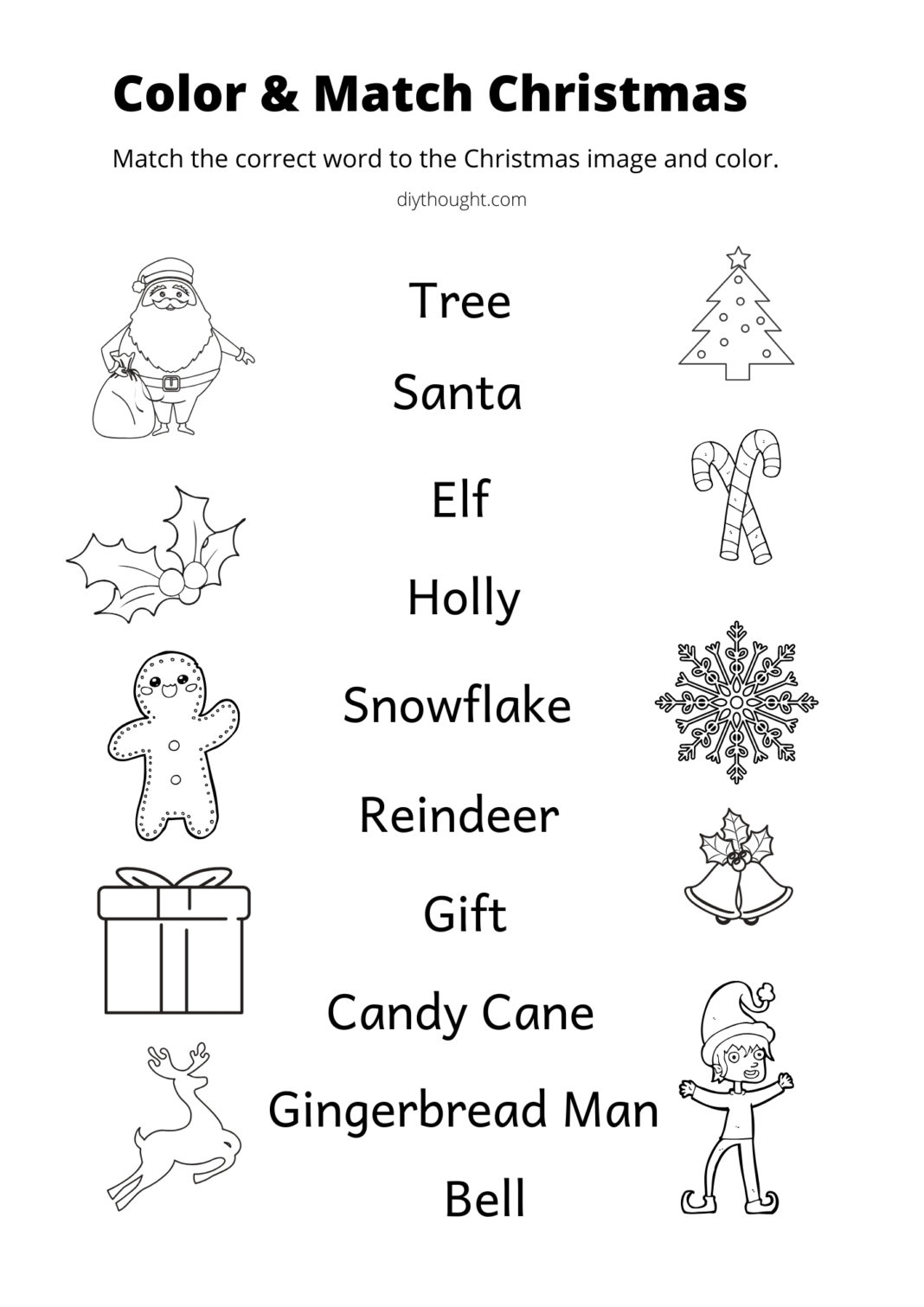 5 Free Christmas Learning Printables - diy Thought