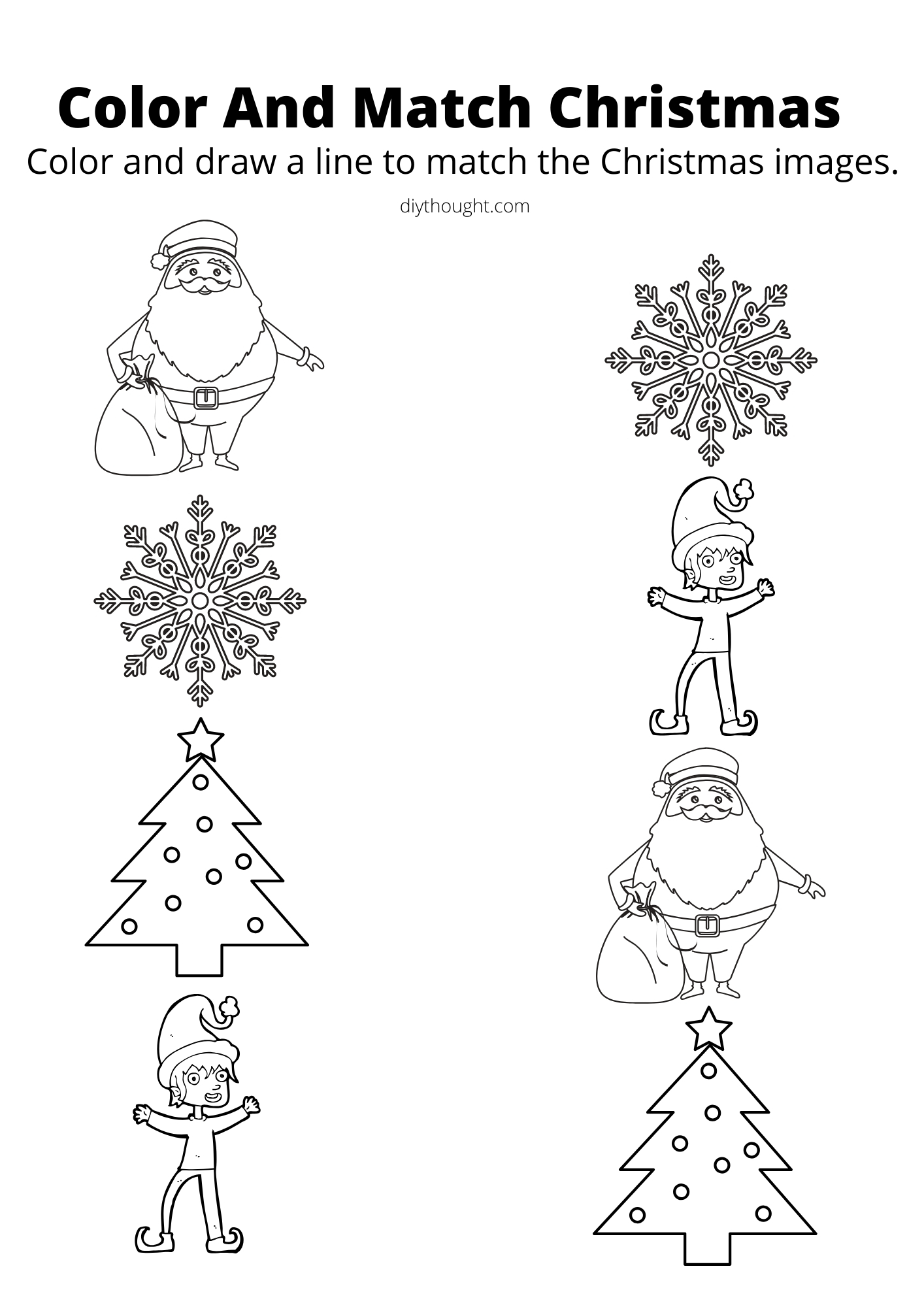 5 Free Christmas Learning Printables - diy Thought