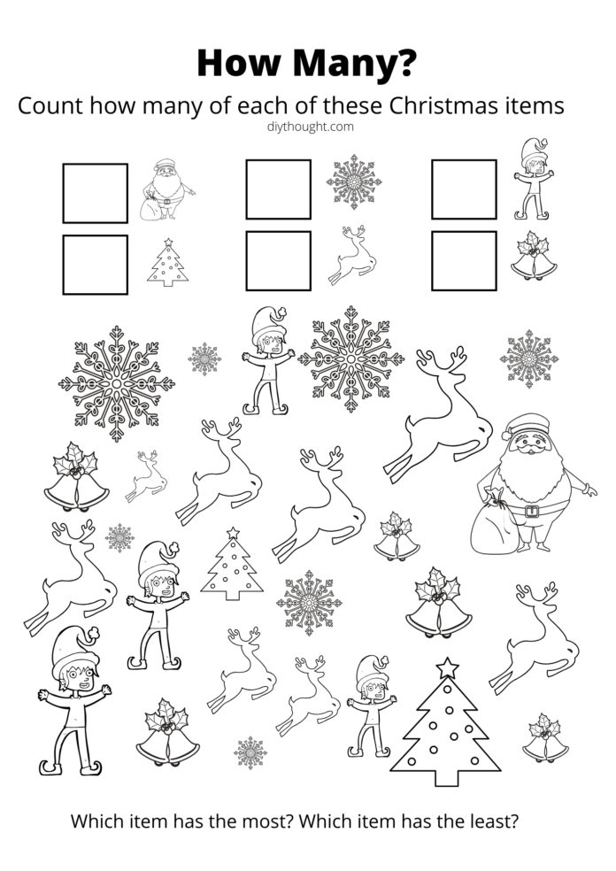 5 Free Christmas Learning Printables - diy Thought