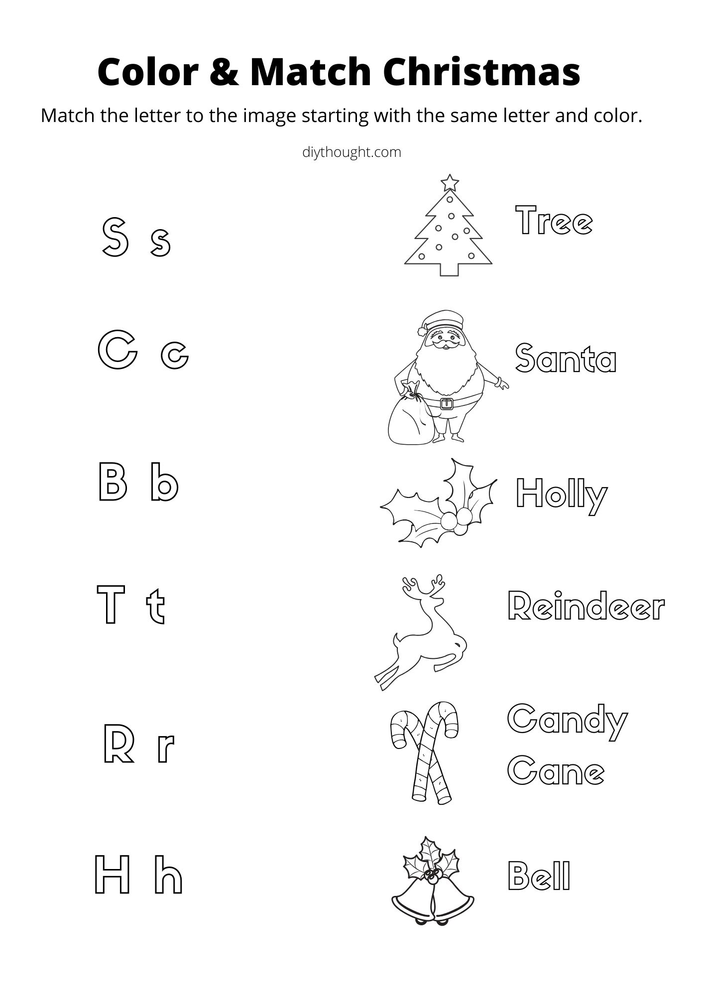 5 Free Christmas Learning Printables - diy Thought