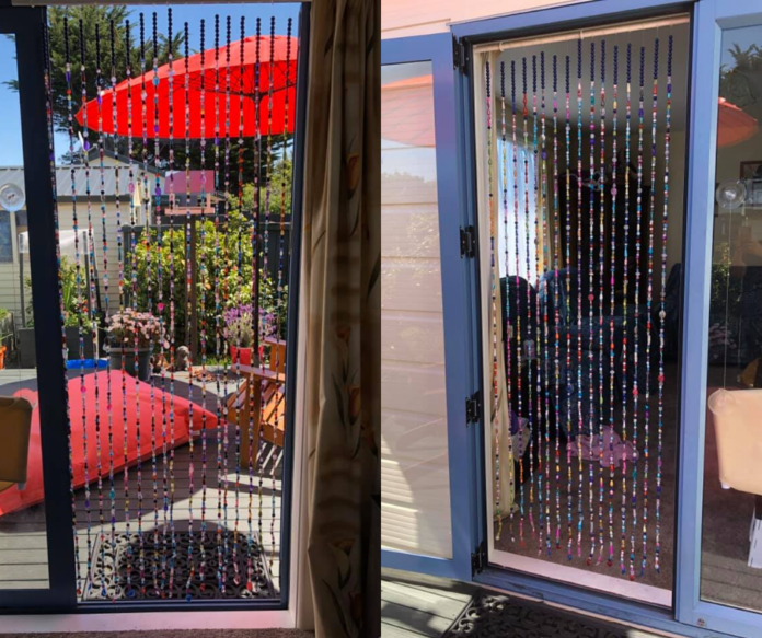 DIY Beaded Door Curtain Fly Screen - diy Thought