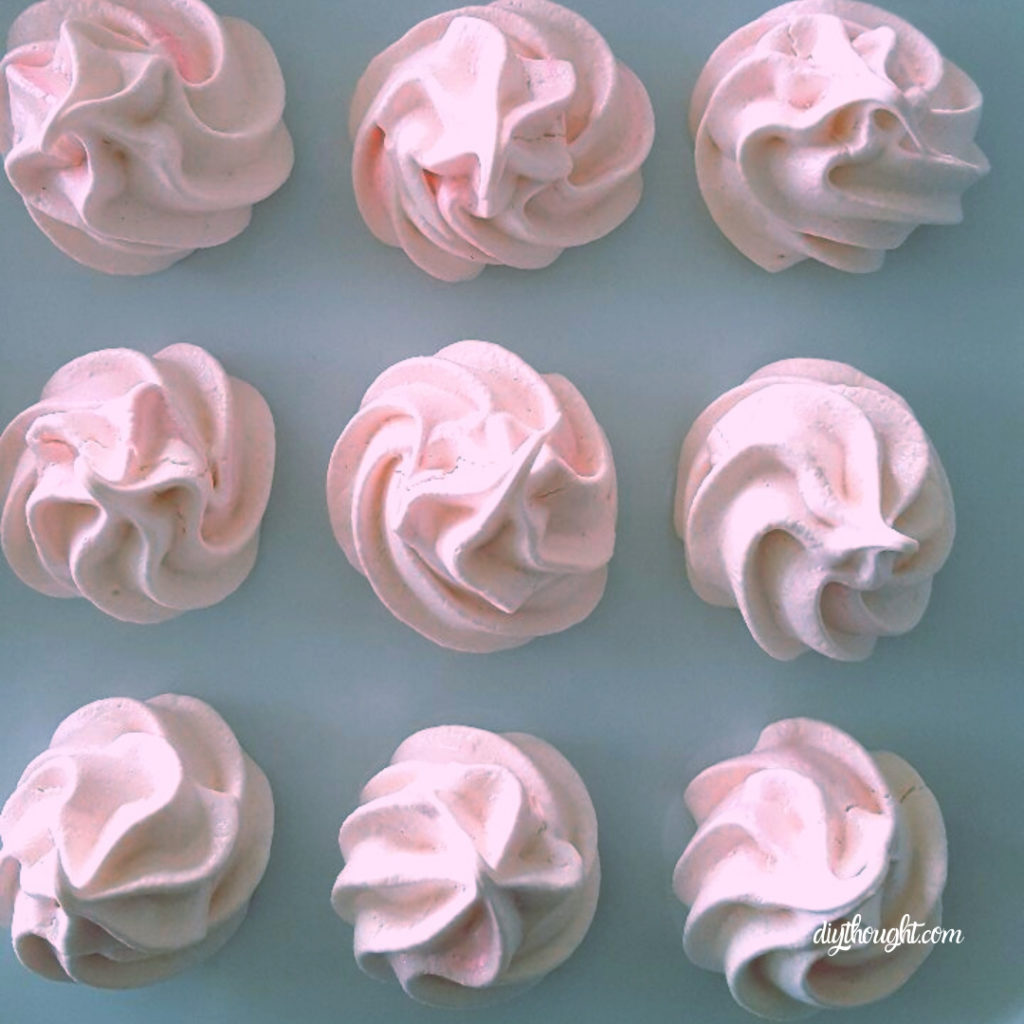 Simple Pink Meringues - diy Thought
