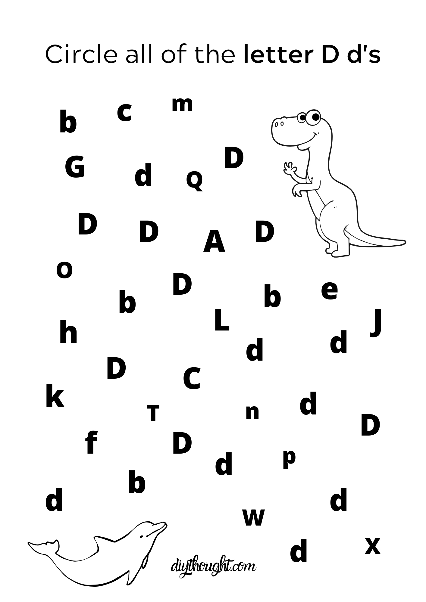 5 Free Letter D Printable Worksheets - diy Thought