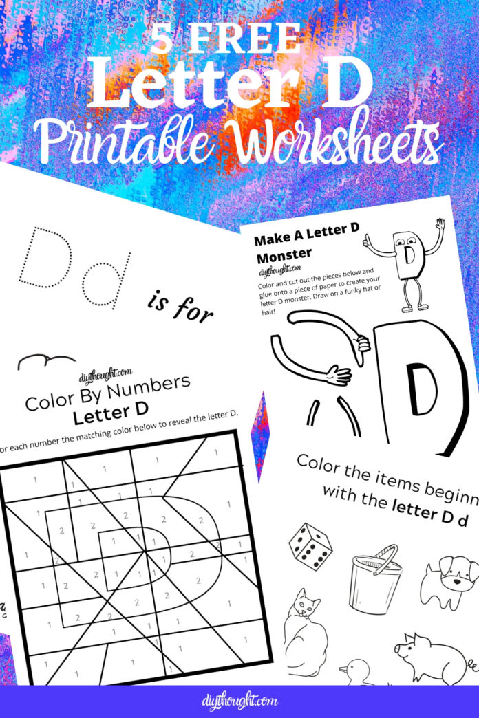 5 Free Letter D Printable Worksheets - diy Thought