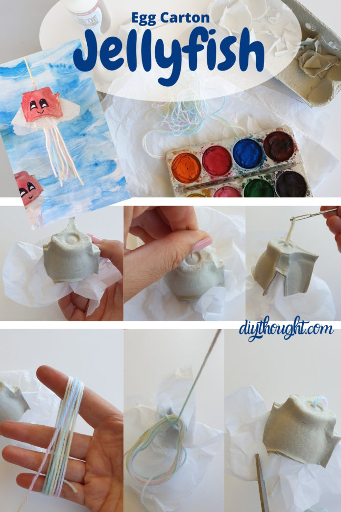 Egg Carton Jellyfish - diy Thought