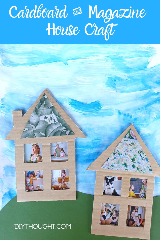 Cardboard & Magazine House Craft - diy Thought