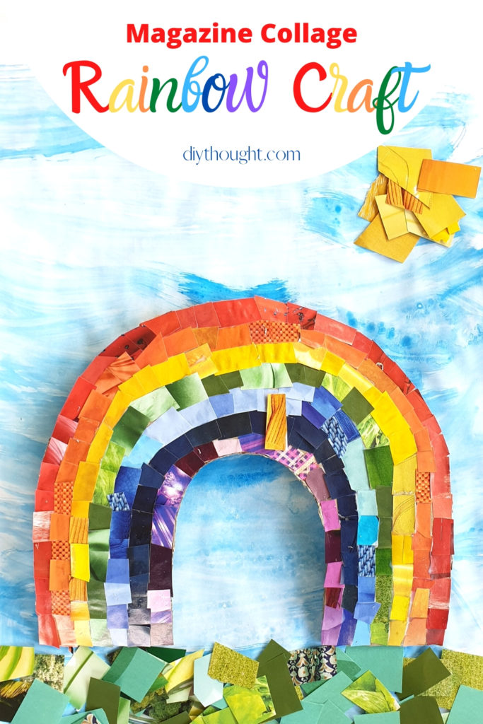 Magazine Collage Rainbow Craft - diy Thought