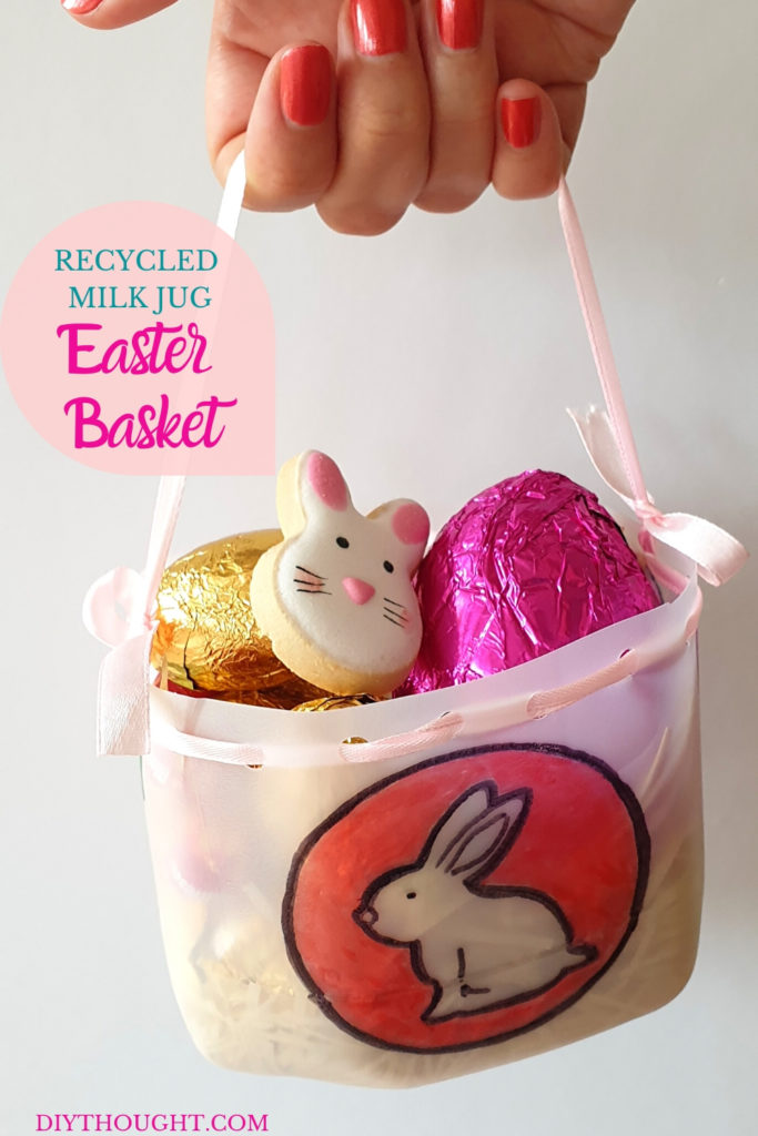 Recycled Milk Jug Easter Basket - diy Thought