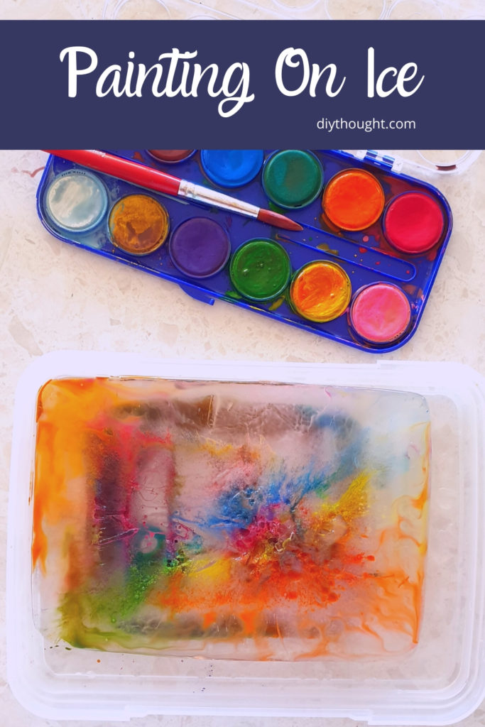 Painting On Ice Art Activity - diy Thought