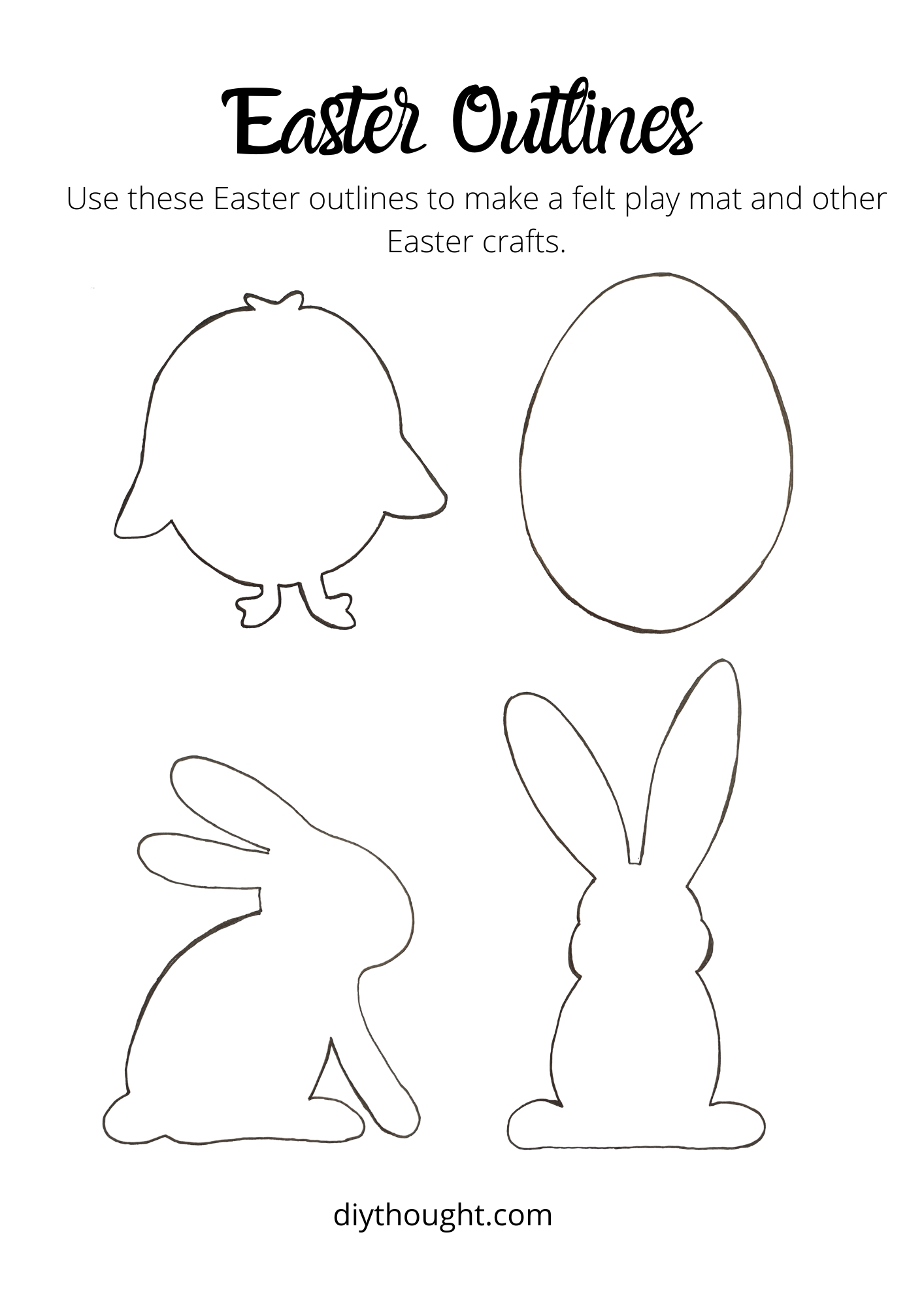 DIY Easter Felt Play Mat - diy Thought