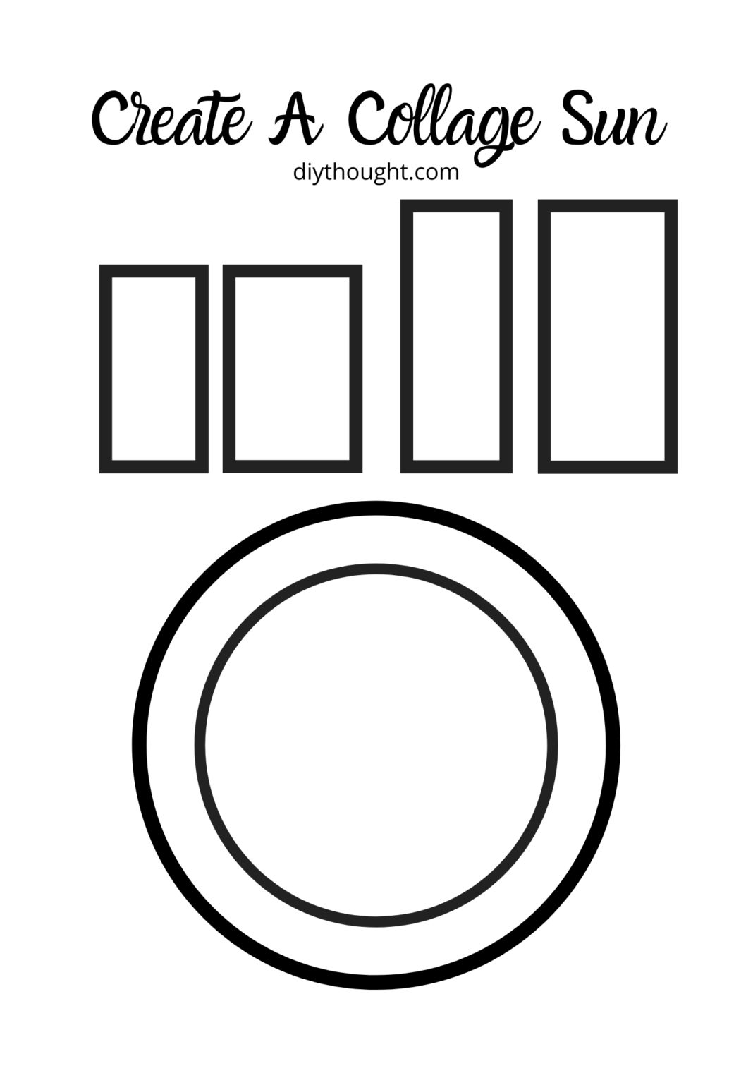 Recycled Collage Sun Craft - diy Thought