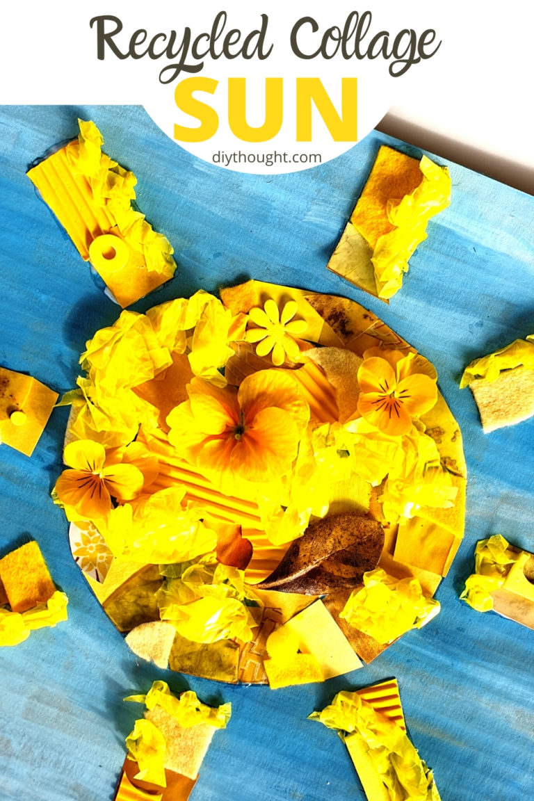 Recycled Collage Sun Craft - diy Thought