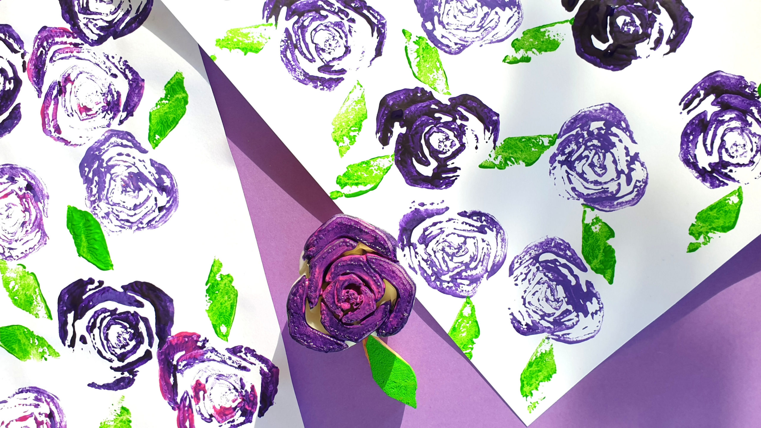 Bok Choy Vegetable Stamp Roses - DIY Thought