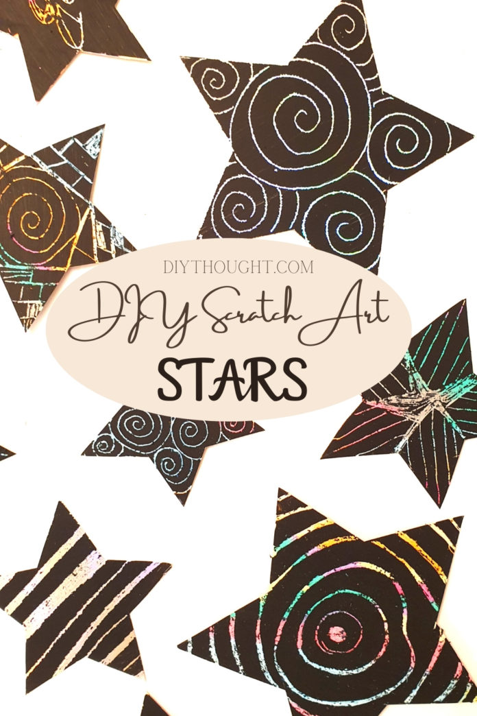 DIY Scratch Art Stars - diy Thought