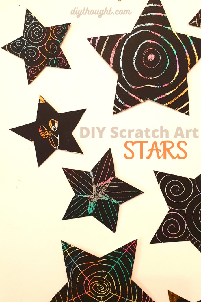 DIY Scratch Art Stars - diy Thought