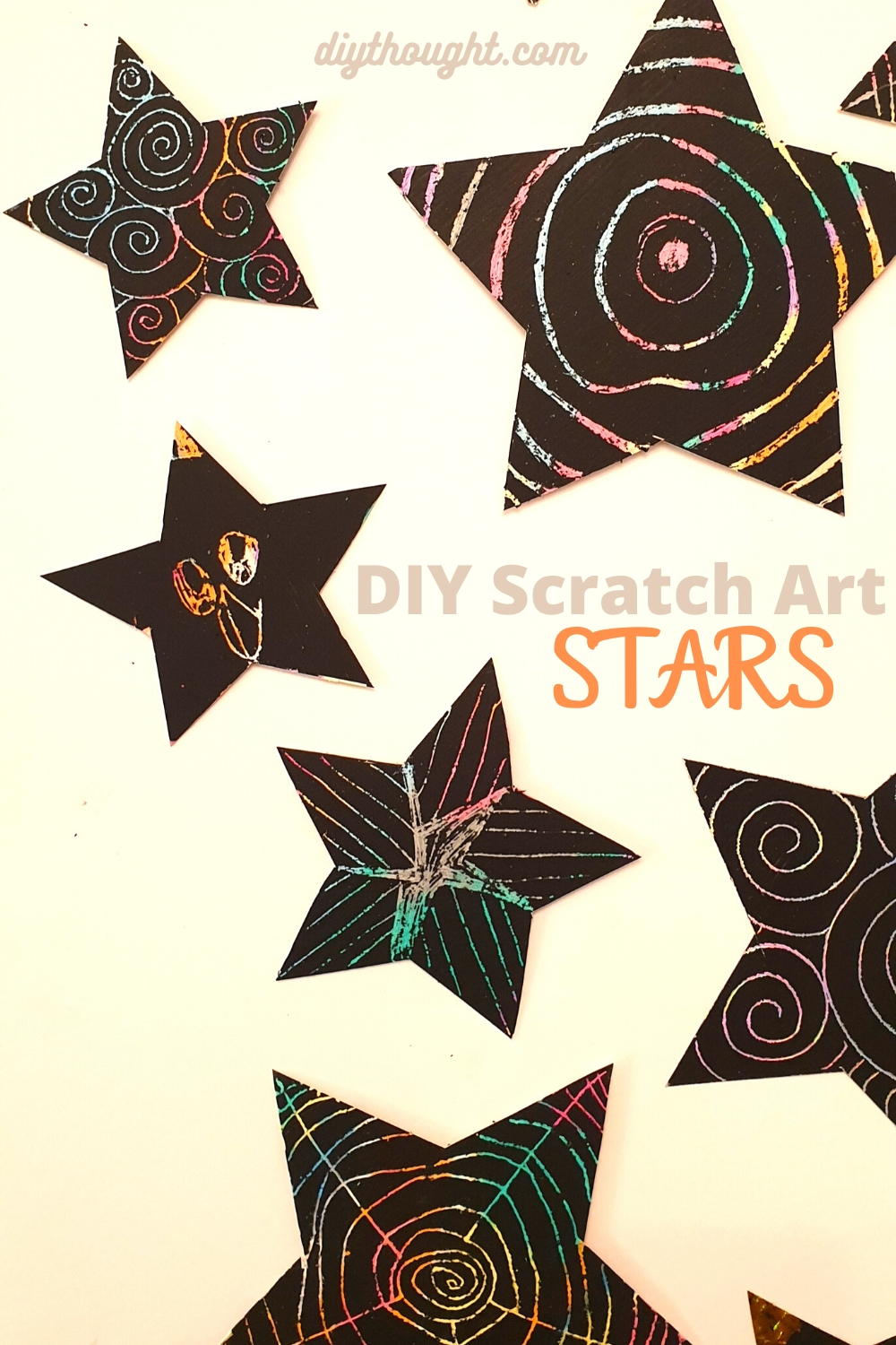 DIY Scratch Art Stars - diy Thought