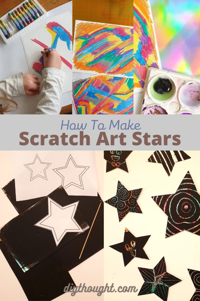 DIY Scratch Art Stars - diy Thought