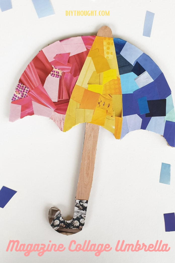 Magazine Collage Umbrella - diy Thought