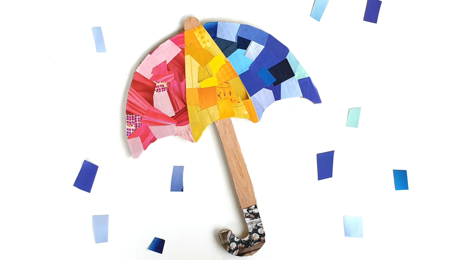 Magazine Collage Umbrella - diy Thought