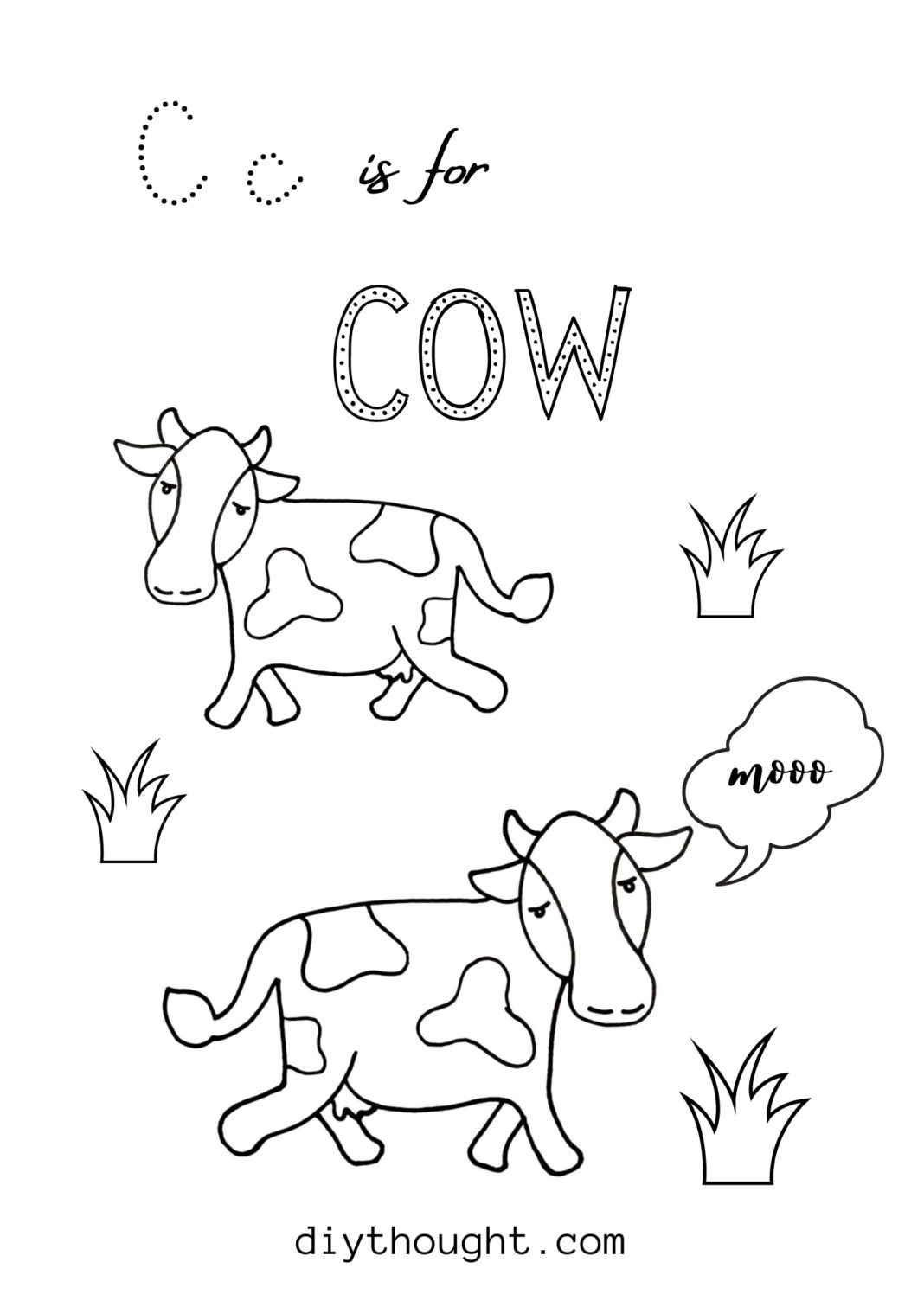 Newspaper Cow Craft - diy Thought